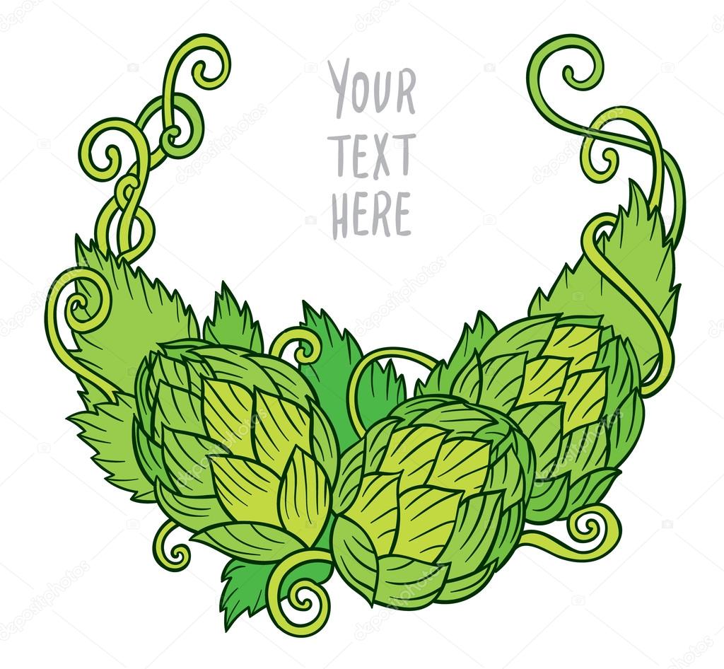 Hops Border Vector
