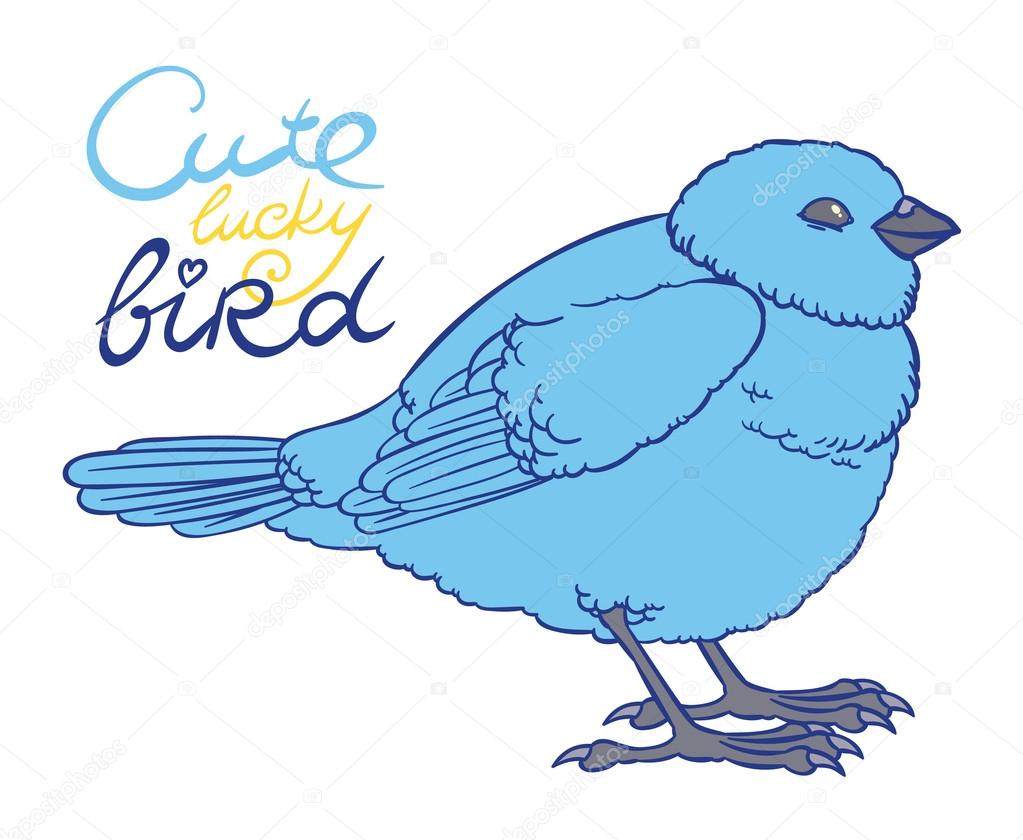 Cute blue bird Stock Vector Image by ©AnnaSuchkova #78051302