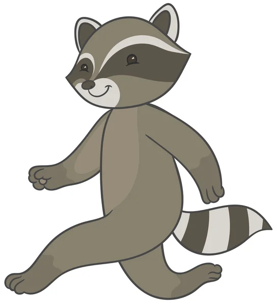 Bonito mapache de dibujos animados Vector de stock #98344352 de ...