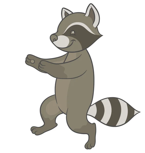 Bonito mapache de dibujos animados Vector de stock #98344352 de ...