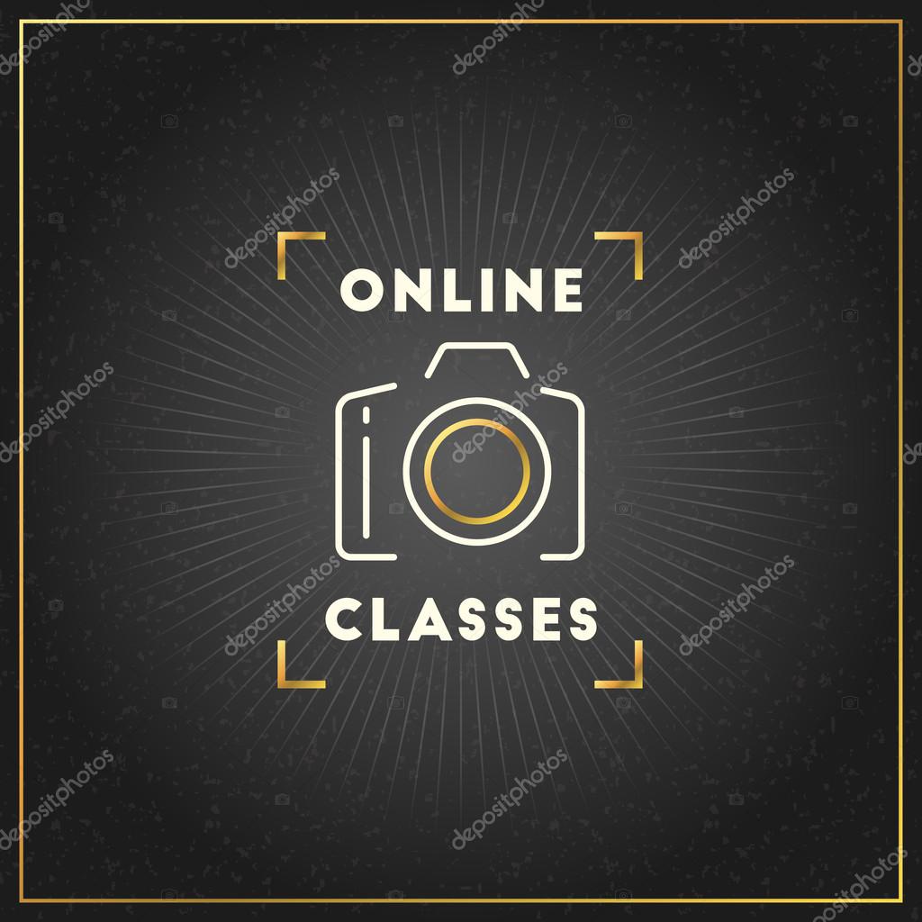 Photography Logo Design Template. Photography Retro Golden Badge ...