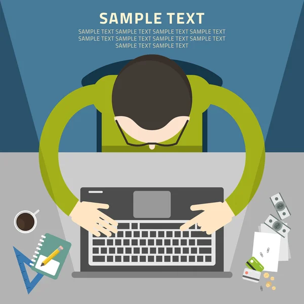 Set of Flat Design Concepts for Web Application Development Stock ...