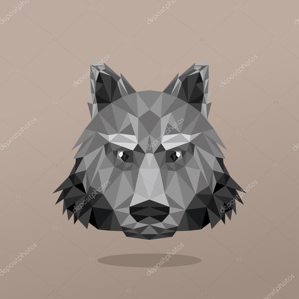 Retrato animal con ilustración vectorial de diseño geométrico poligonal ...