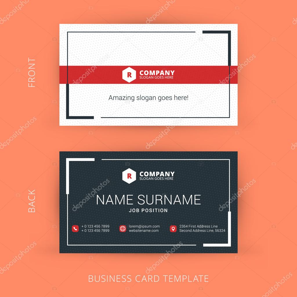 Vector Modern Creative and Clean Business Card Template — Stock Vector ...