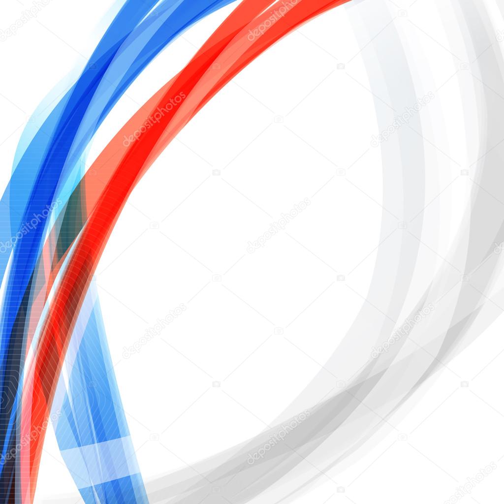 Abstract Vector Colorful Futuristic Wave Background. Blue and Red ...