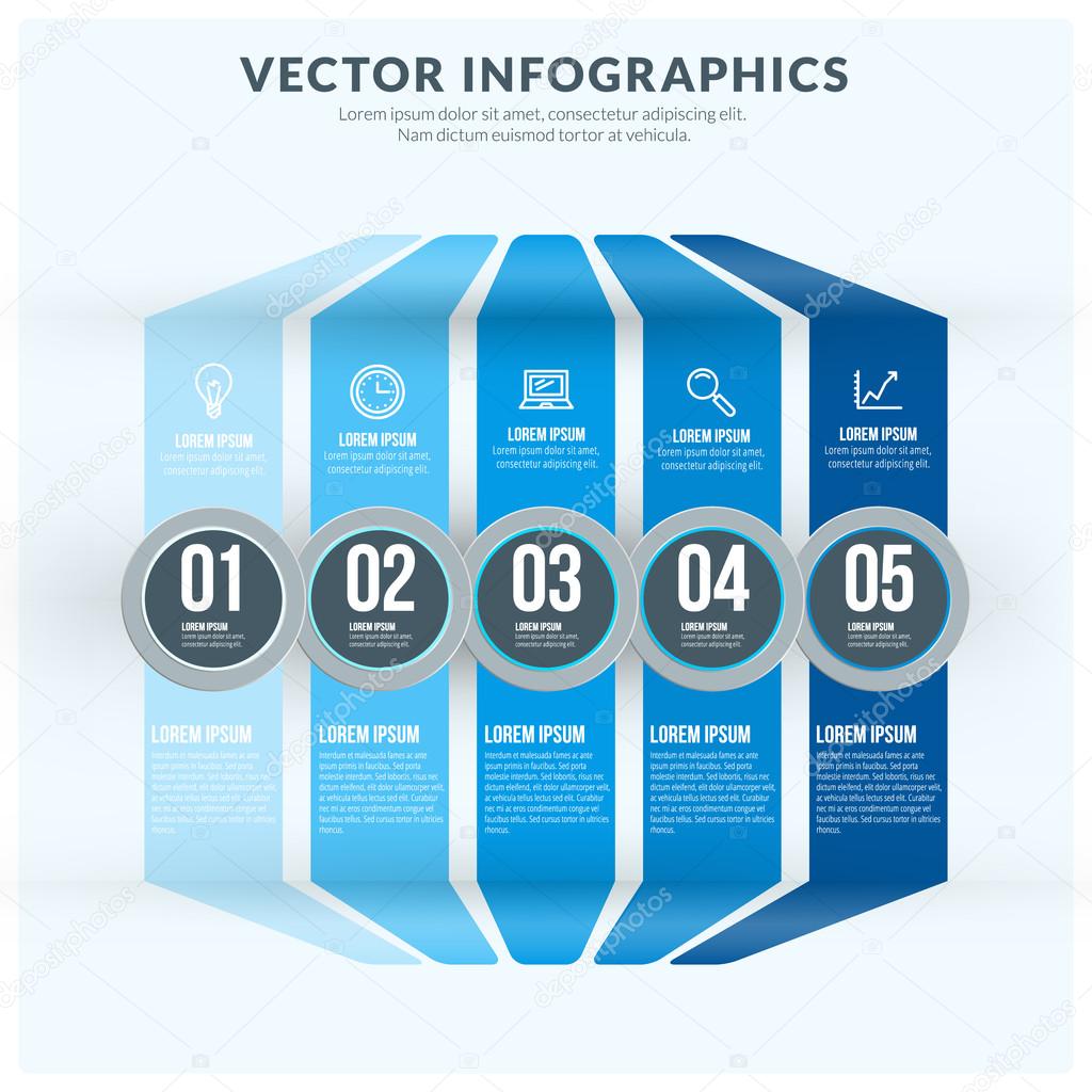 Elemento de diseño de infografía abstracta vectorial. Ilustración de ...