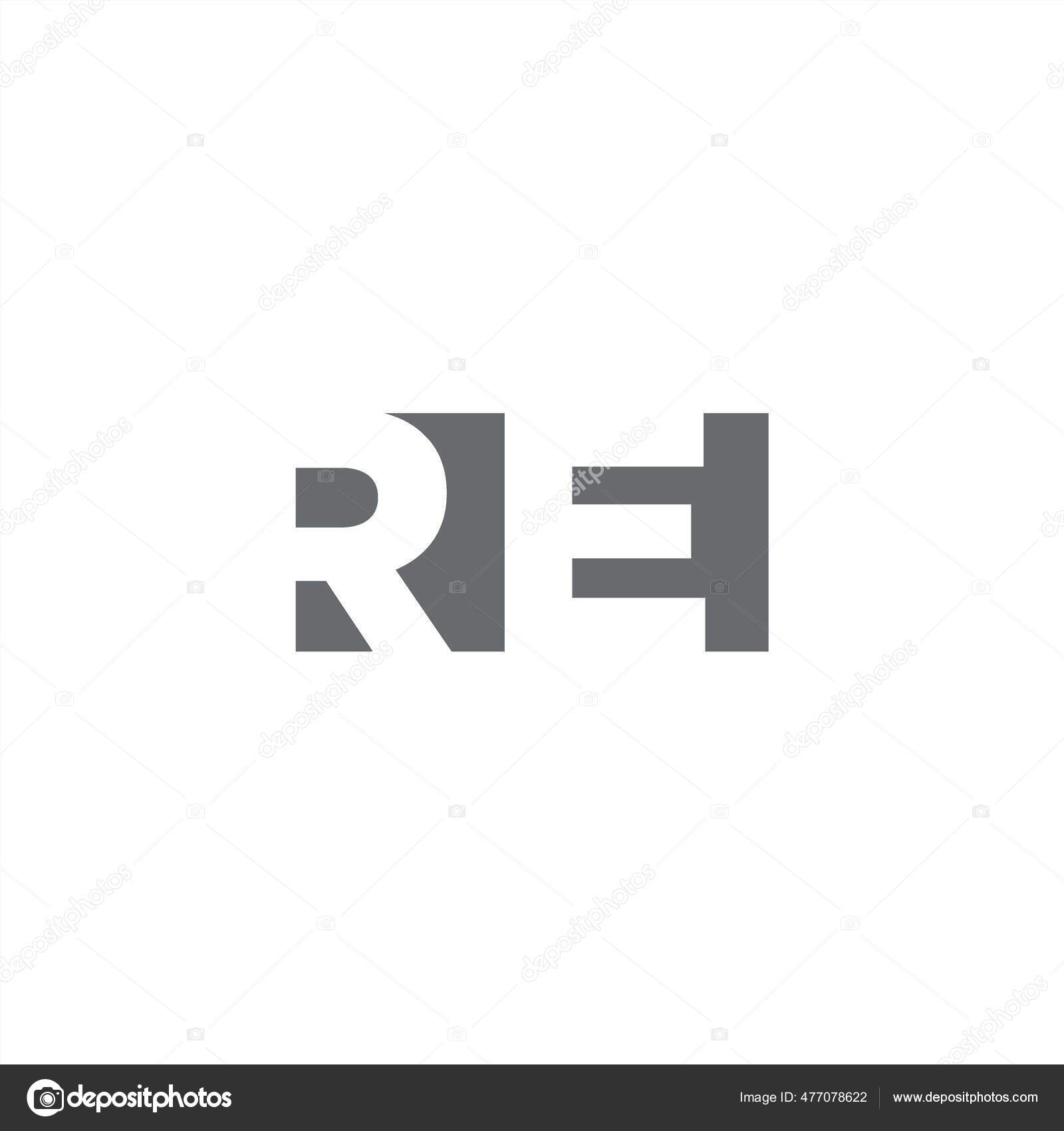 Logo Monogram Negative Space Style Design Template Isolated White Background Stock Vector Image ...