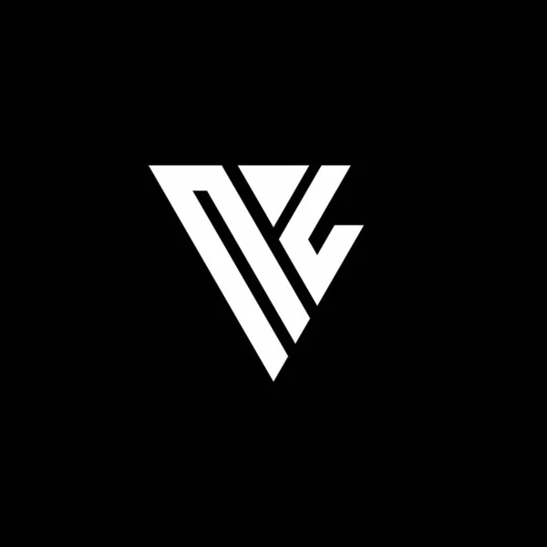 Logo Letter Monogram Triangle Shape Design Template Isolated Black Background Stock Vector by ...