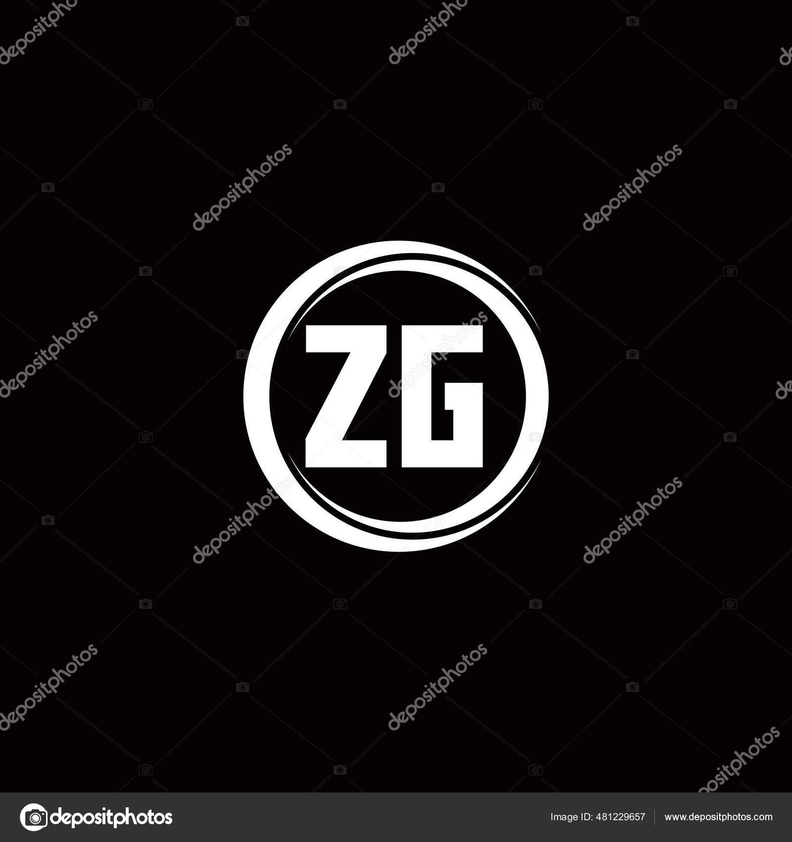 Logo Initial Letter Monogram Circle Slice Rounded Design Template Isolated Stock Vector by ...