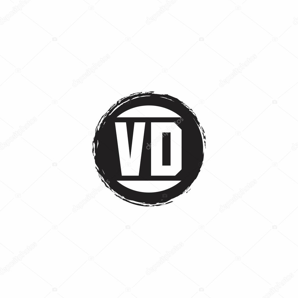 VD Logo Carta Inicial Monograma con forma de círculo abstrac plantilla ... VD Logo Carta Inicial Monograma con forma de círculo abstrac plantilla ...