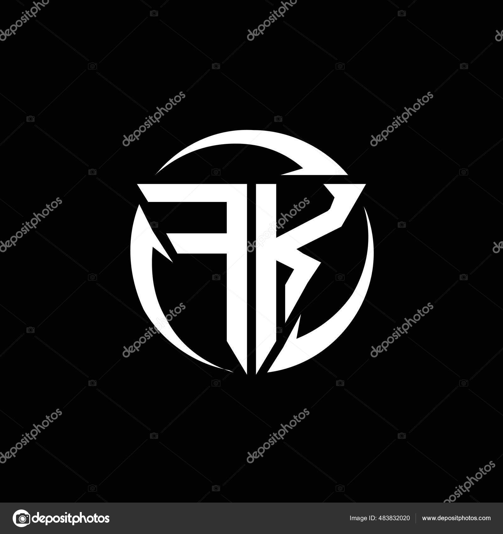 Logo Triangle Shape Circle Rounded Design Template Isolated Black Background Stock Vector Image ...