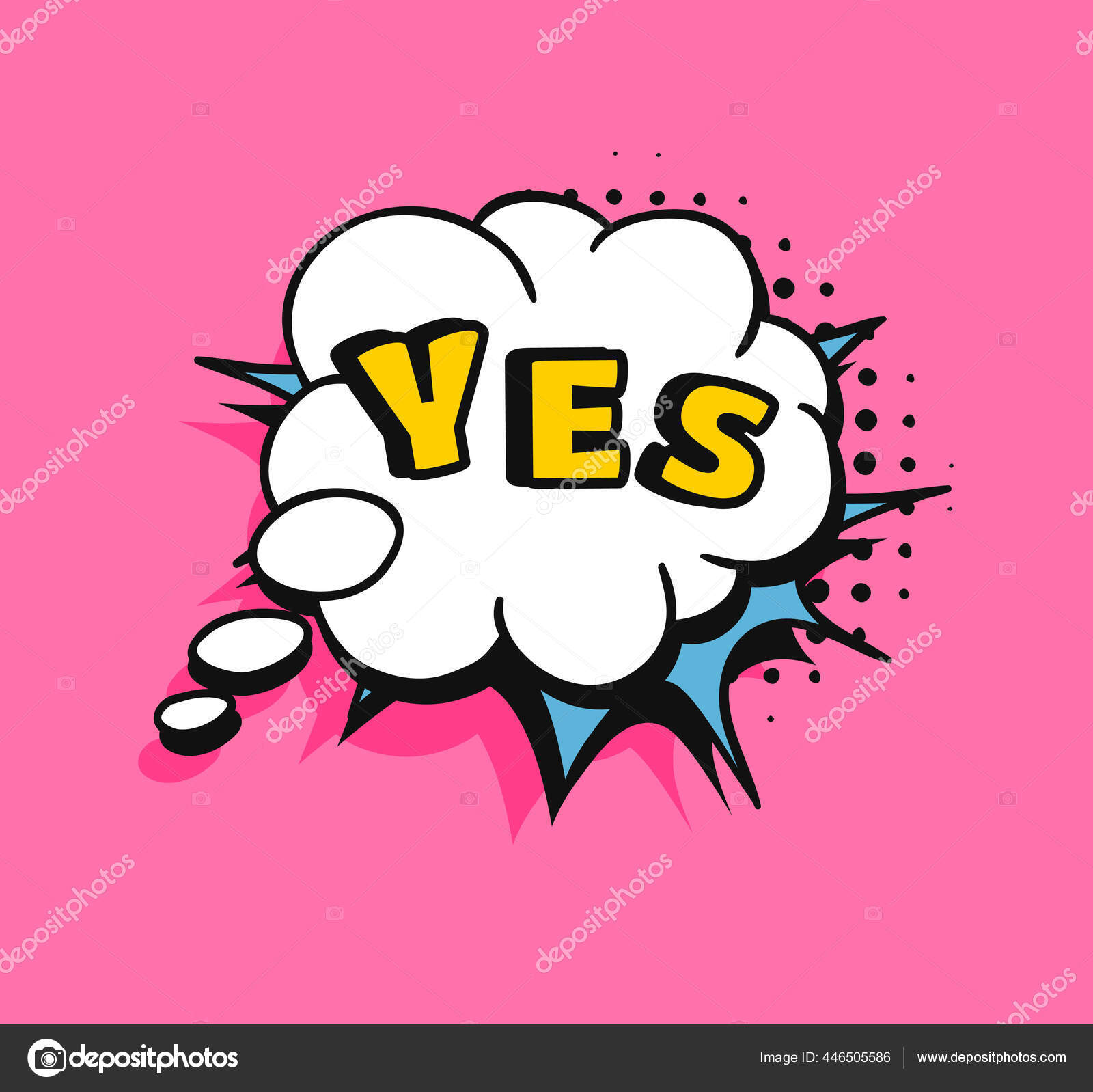 Pop Art Speech Bubble Drawing Text Cartoon Style Vector Collection ...