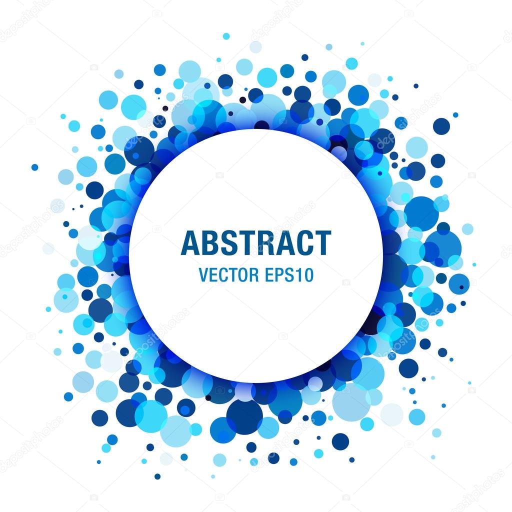 Blue Bright Abstract Circle Frame Design Element Stock Vector by ...