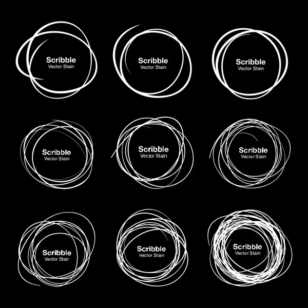 Set of 9 Hand Drawn Scribble Circles — Stock Vector © artishokcs1 #58850253