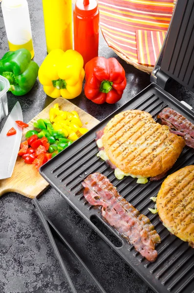 Panini make, panini shop — Stock Photo © Peteer #55691825