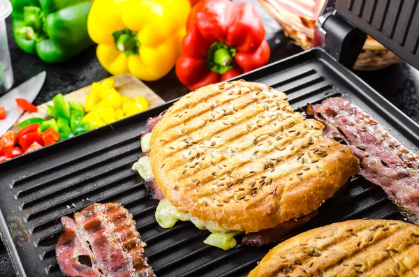 Panini make, panini shop - Stock Image - Everypixel