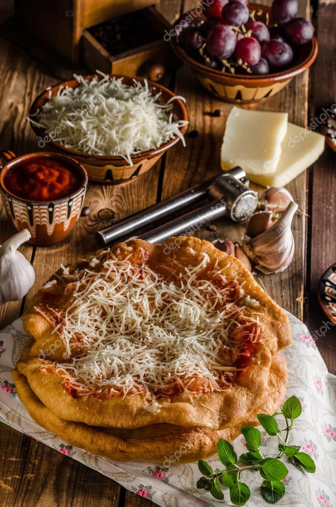 Traditional Langos delicious speciality ⬇ Stock Photo, Image by ...
