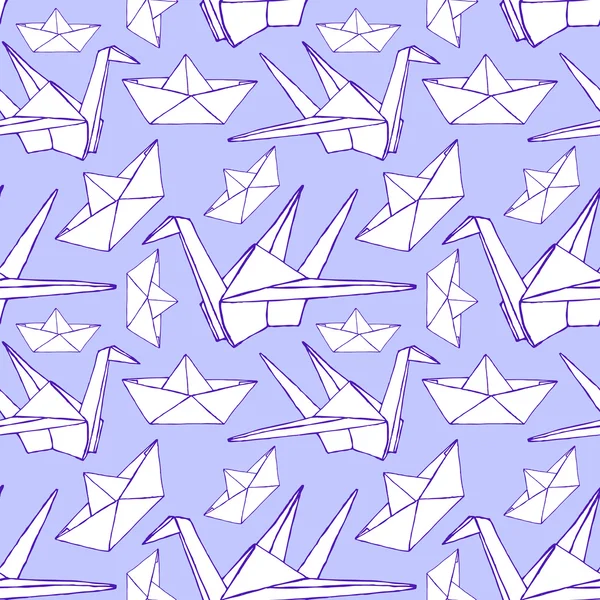 Origami seamless pattern Vector Art Stock Images | Depositphotos