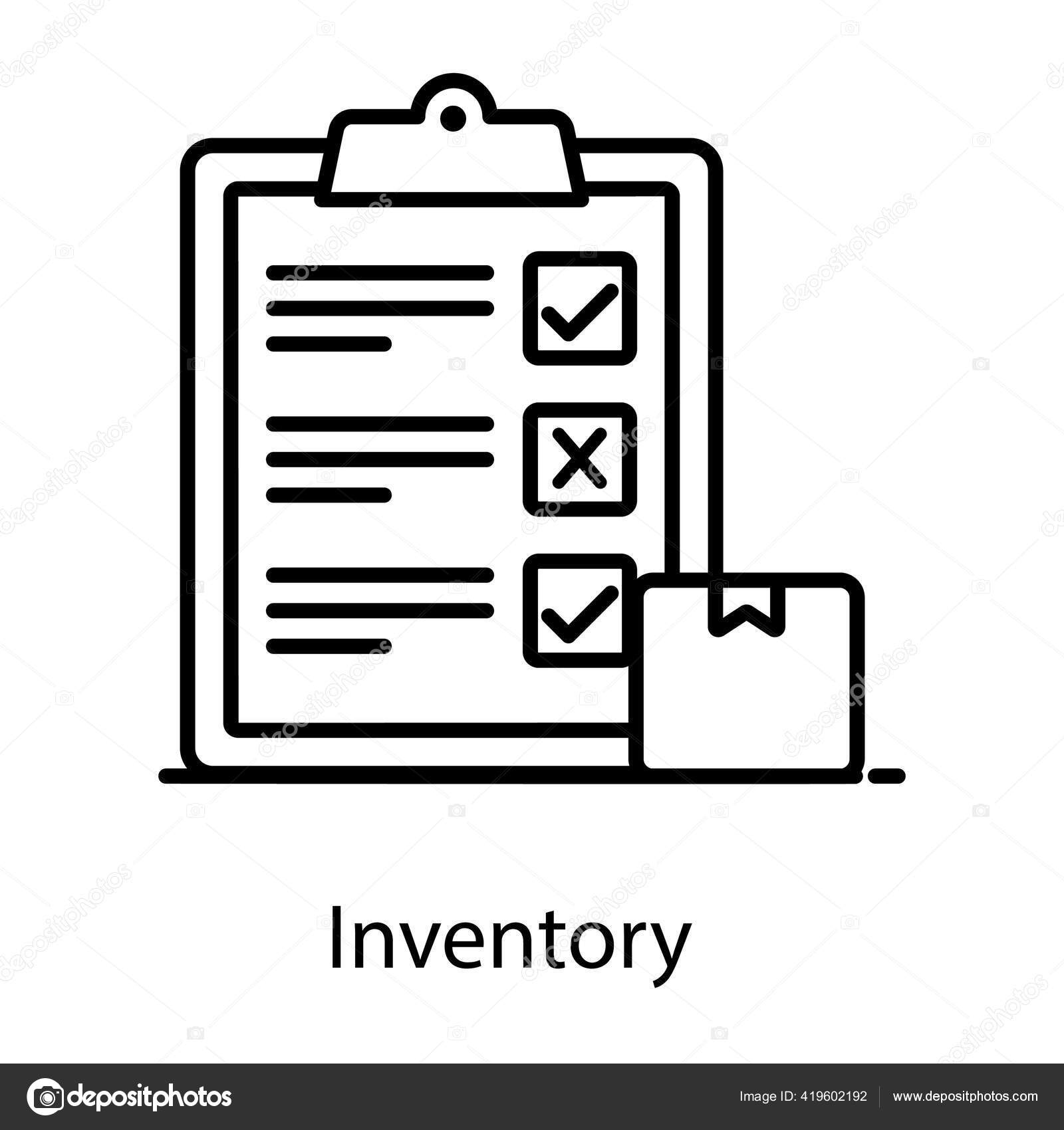 Inventory List Icon Cardboard Document Stock Vector Image by ...