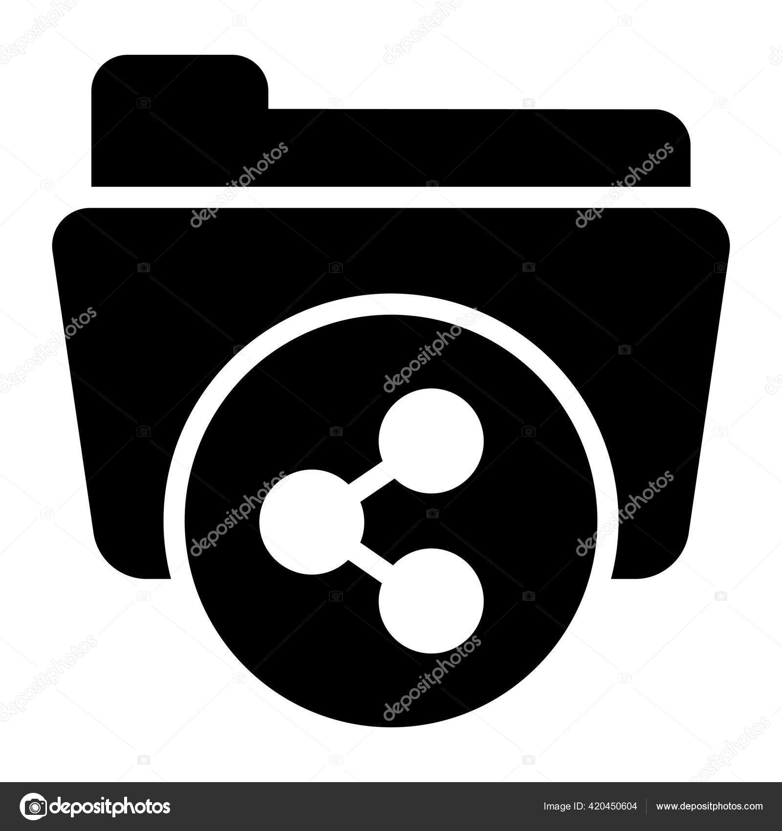 Editable Design Share Folder Icon Stock Vector by ©smashingstocks 420450604