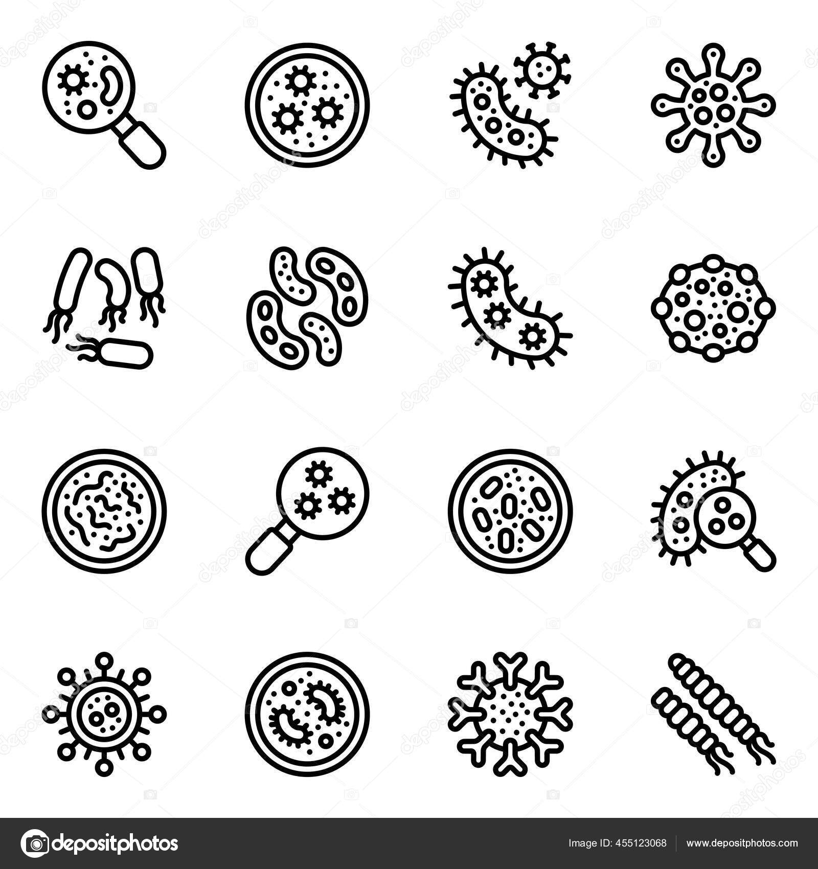 Set Modern Flat Vector Icons White Background Stock Vector by ...