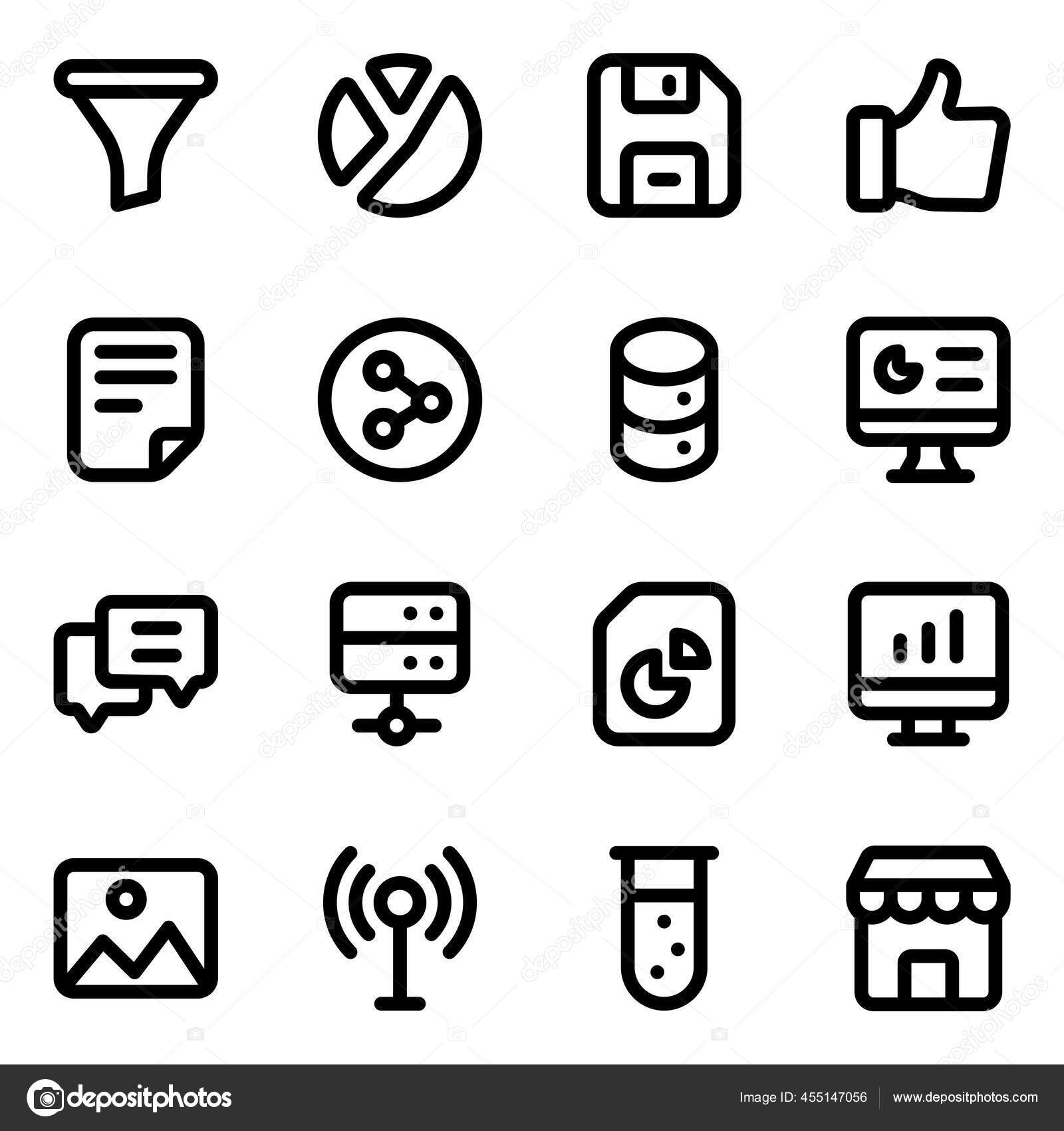 Web User Interface Icons Personal Commercial Use Stock Vector by ...