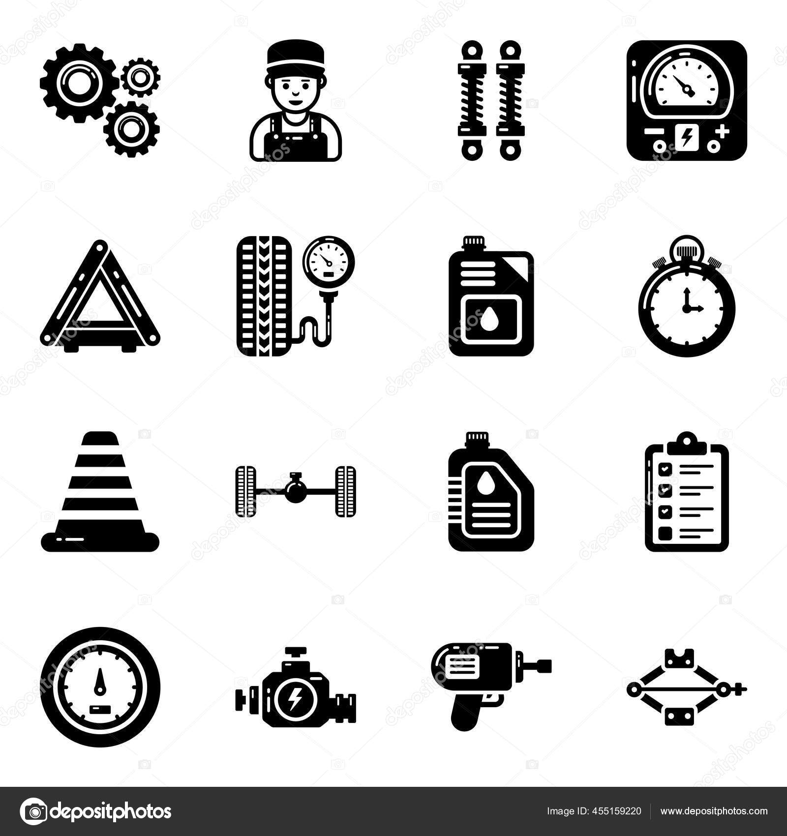 Set Modern Flat Vector Icons White Background Stock Vector by ...