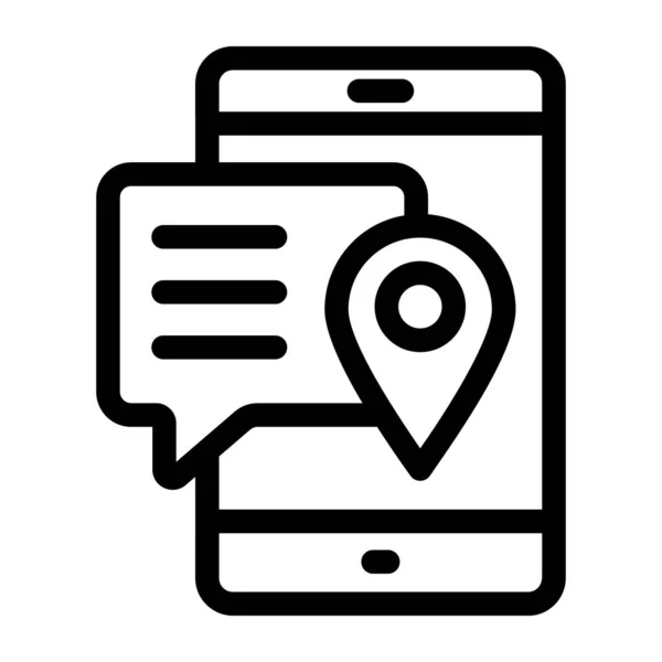 Message Location Icon Editable Line Style Stock Vector by ...