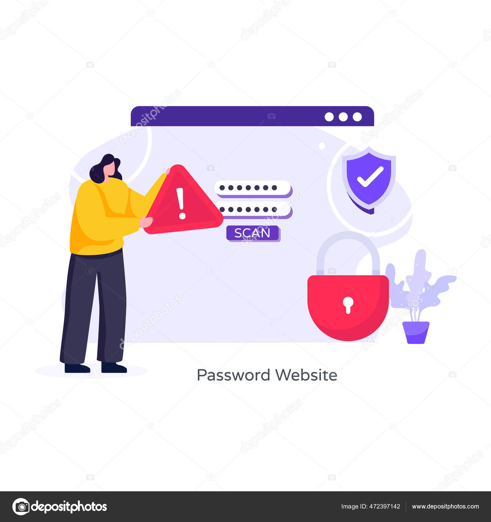 Flat Design Concept Hacker Shield Vector Illustration Stock Vector by ©smashingstocks 472397142