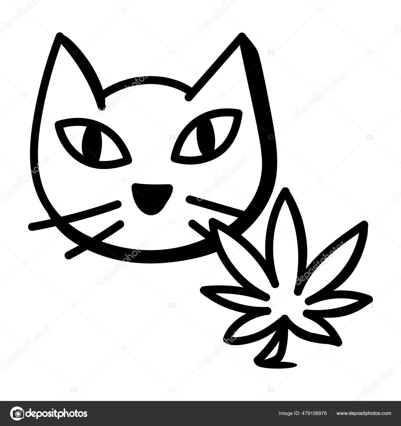 Marijuana Cat Cartoon