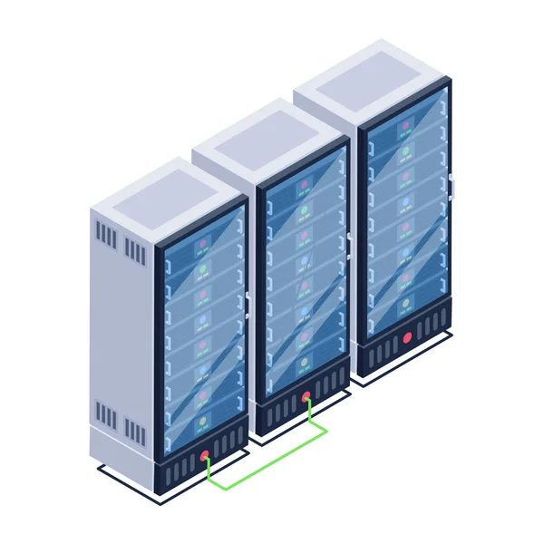 Server Room Servers Database Vector Illustration Stock Vector Image by ...