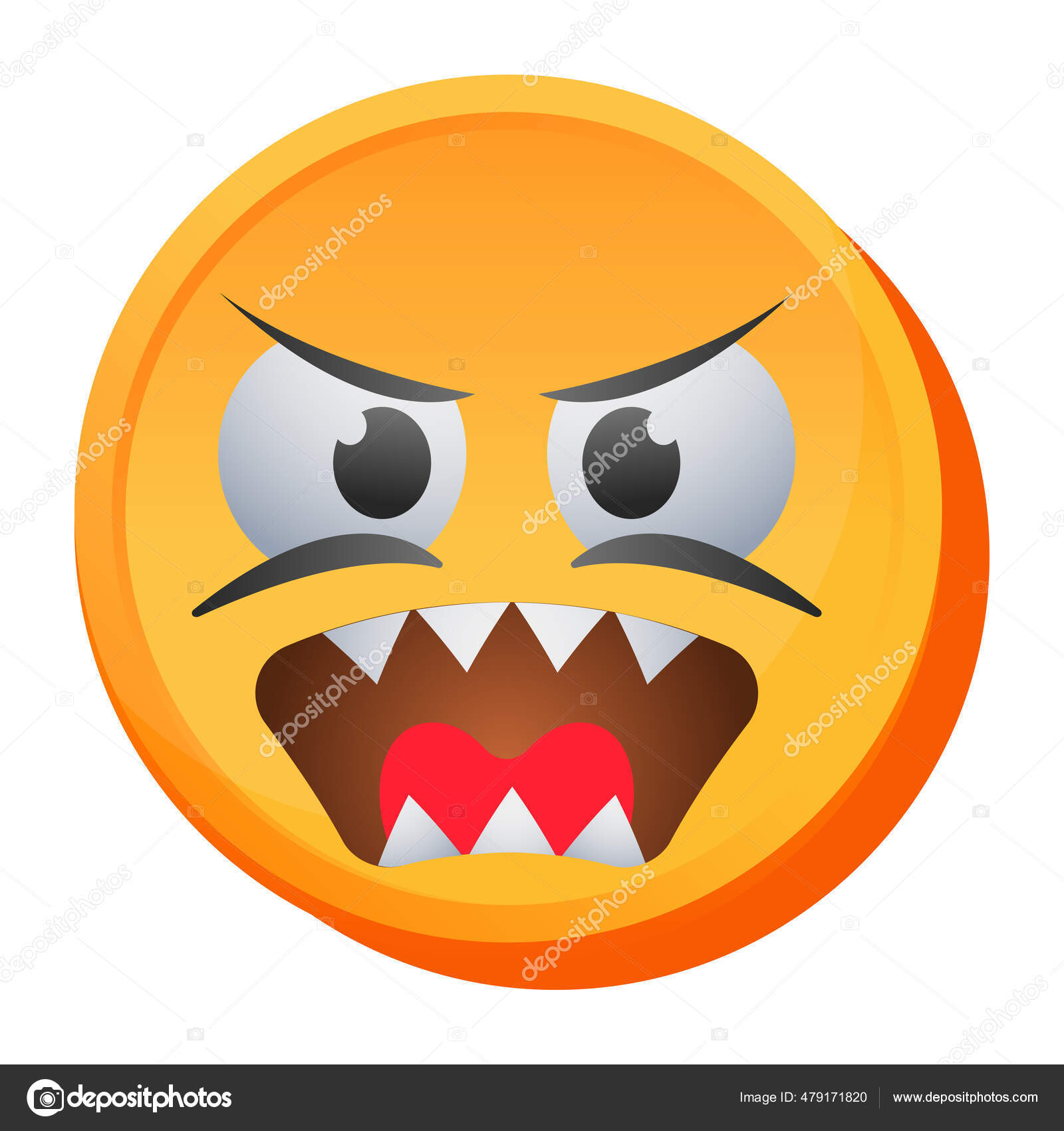 Boos Gezicht Emoticon Icoon Cartoon Illustratie Van Trieste Expressie ...