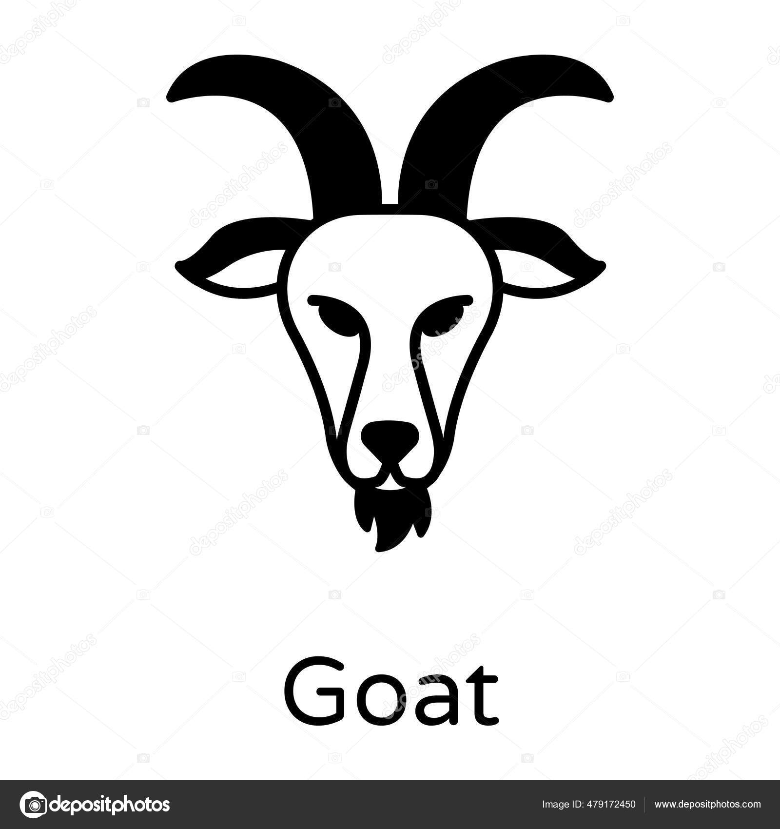 Goat Face Simple Design Stock Vector by ©smashingstocks 479172450