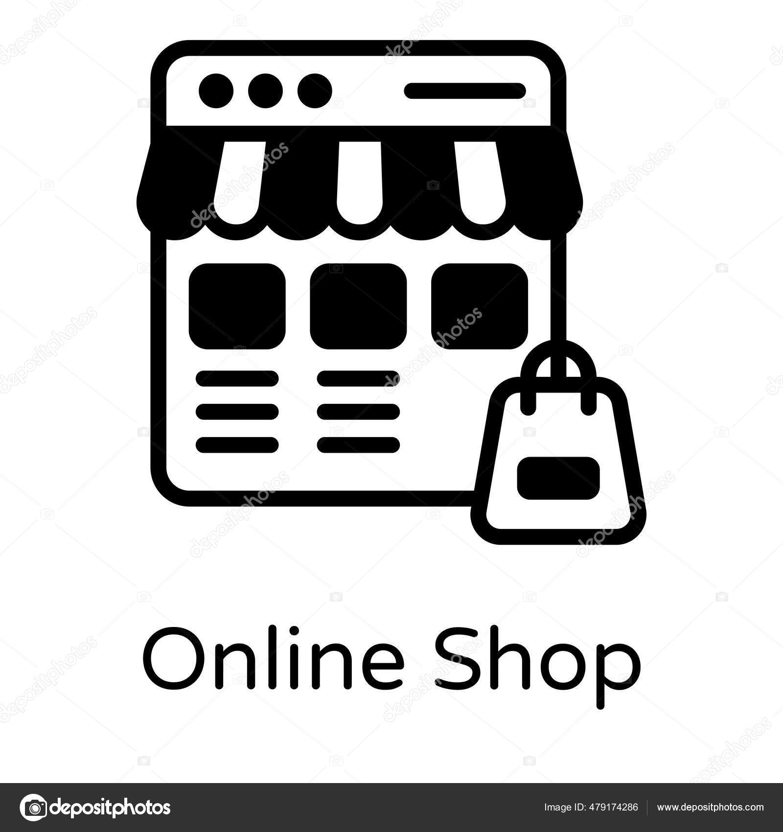 Online Shop Web Icon Vector Illustration Stock Vector by ...