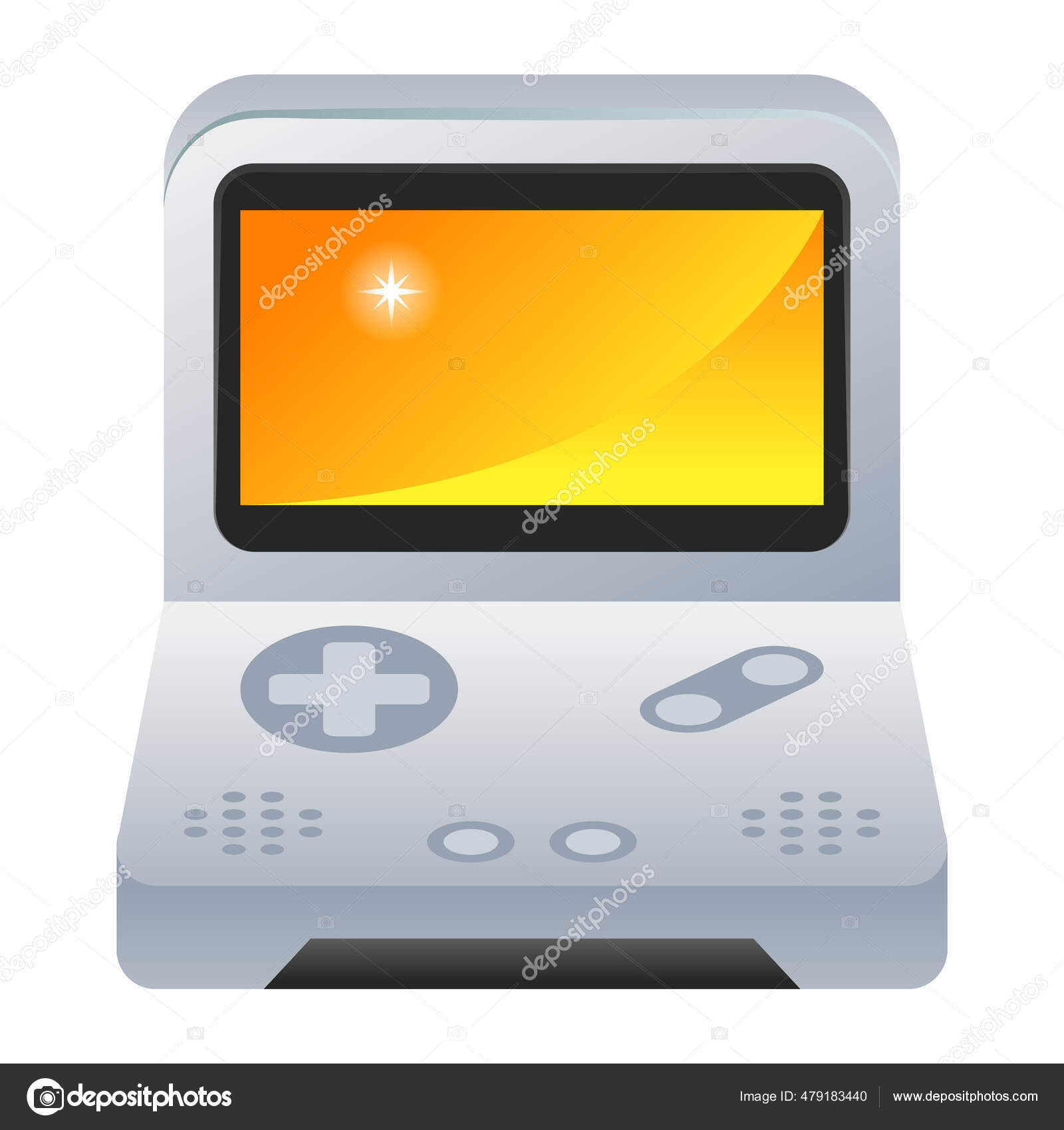 Video Game Console Isolated White Background Stock Vector by ...