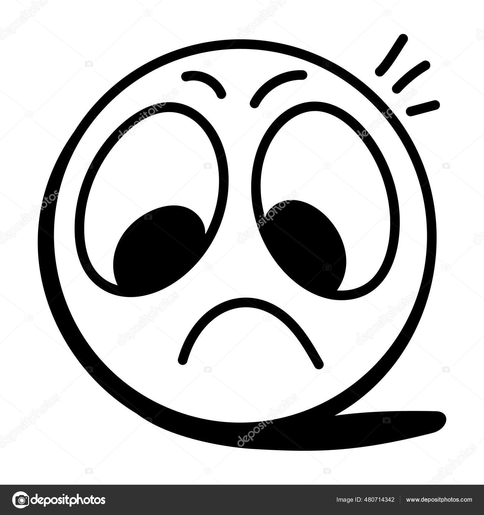 Face Sad Angry Expression Stock Vector by ©smashingstocks 480714342