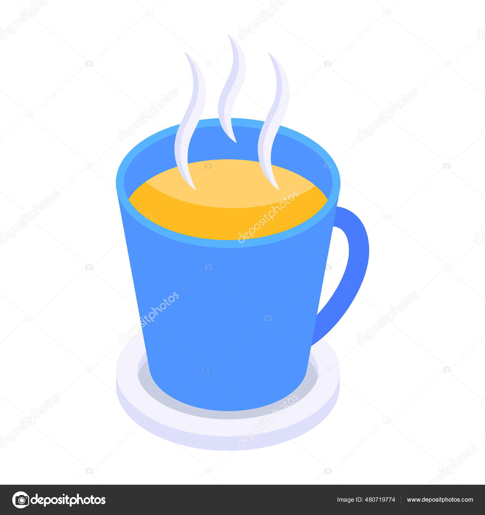 Coffee Cup Icon Isolated White Background Stock Vector by ...