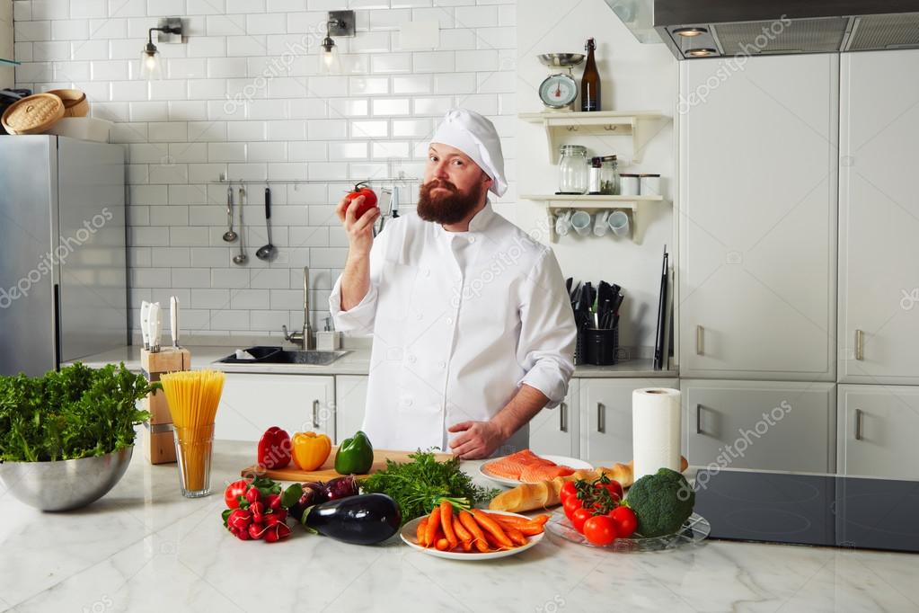 Professional cook in uniform Stock Photo by ©GaudiLab 64460771
