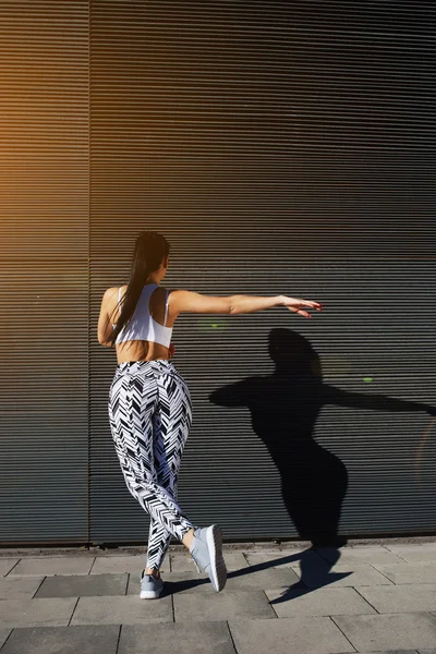 Fit woman with perfect figure with energy drink Stock Photo by ...