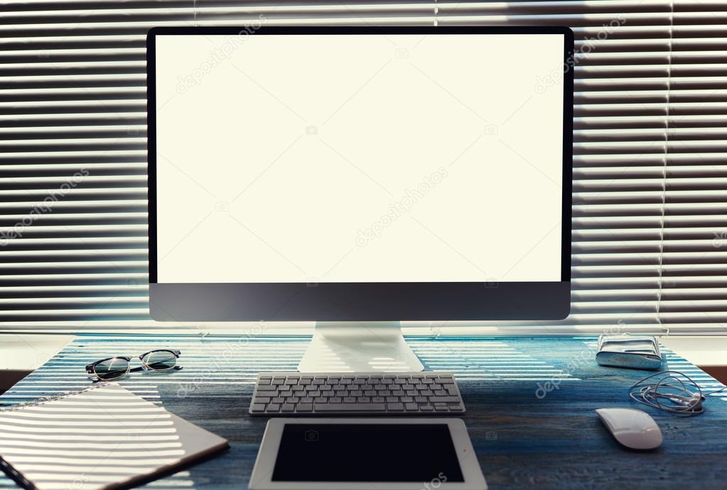 Modern hipster workspace — Stock Photo © GaudiLab #77279942 Modern hipster workspace — Stock Photo © GaudiLab #77279942