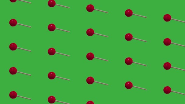 Candies animation, green screen. Lollipop pattern background, fast food ...