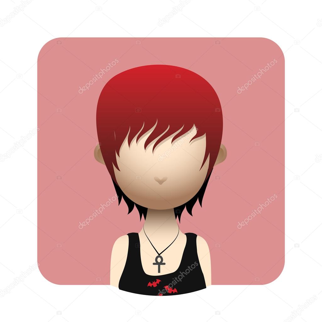 Red head girl avatar Stock Vector Image by ©AgnesSz #63890241