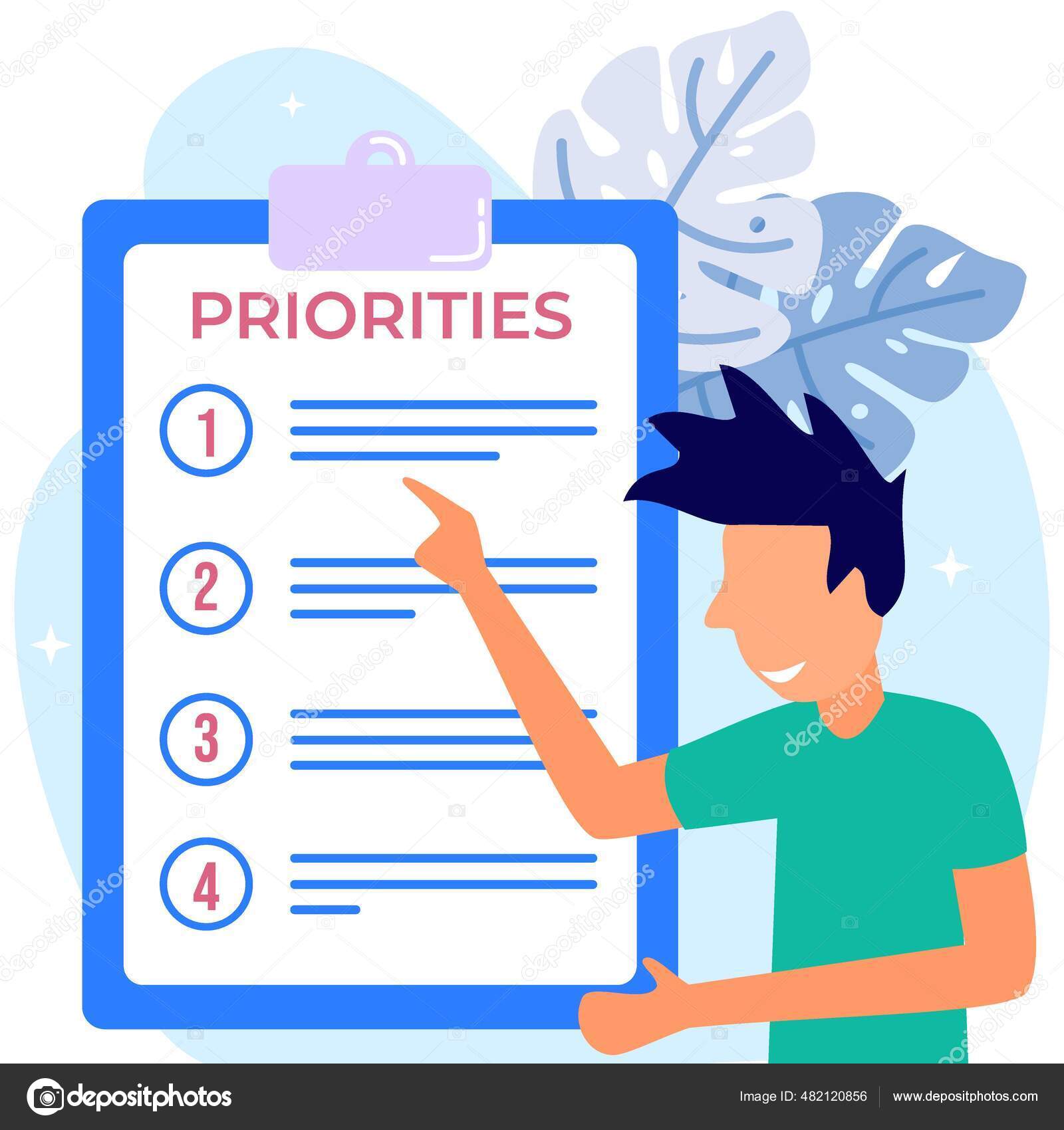 Priority Concept Vector Illustration Important Agenda Doing Planning Work Management Stock ...