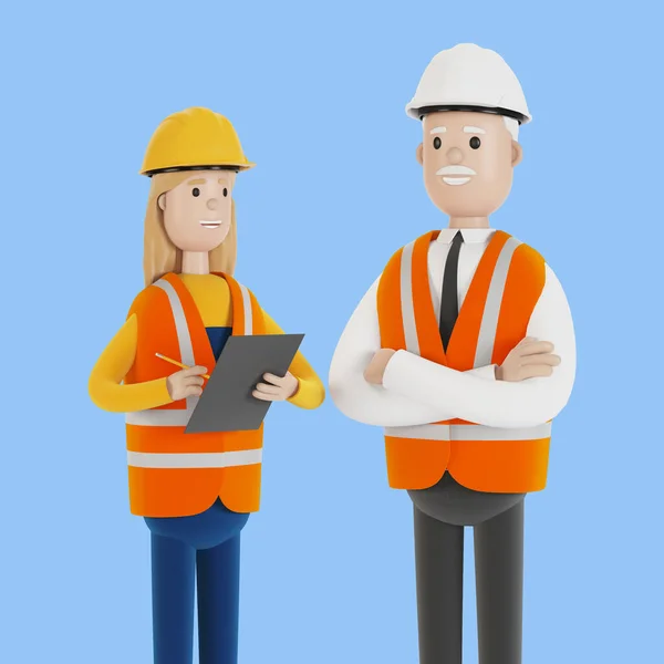 Quality control, production inspection. A civil engineer tells a female ...