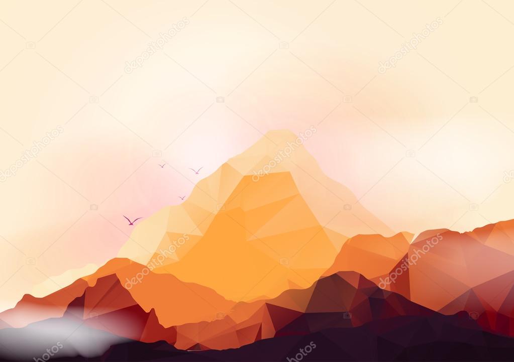 Geometric Mountain Background - Vector Illustration Stock Vector by ... Geometric Mountain Background - Vector Illustration Stock Vector by ...