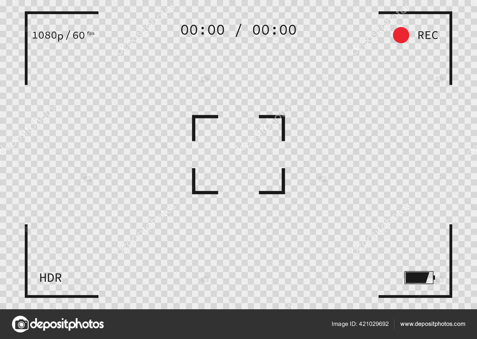 Modélisation L'interface Caméra Modèle Caméra Vidéo Mobile Sur Fond ...