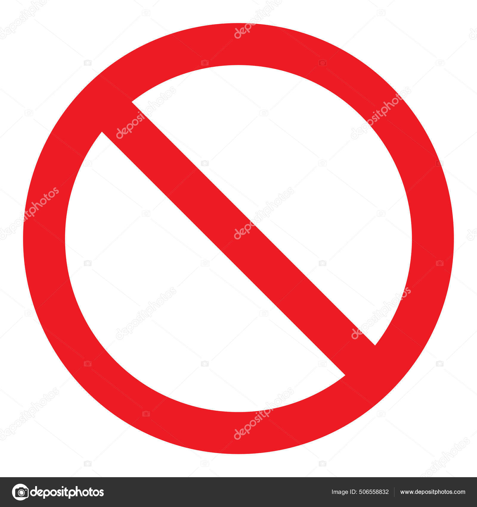 Stop Symbol Forbidden Circle Outline Stop Entry Sign Stop Warn Stock ...