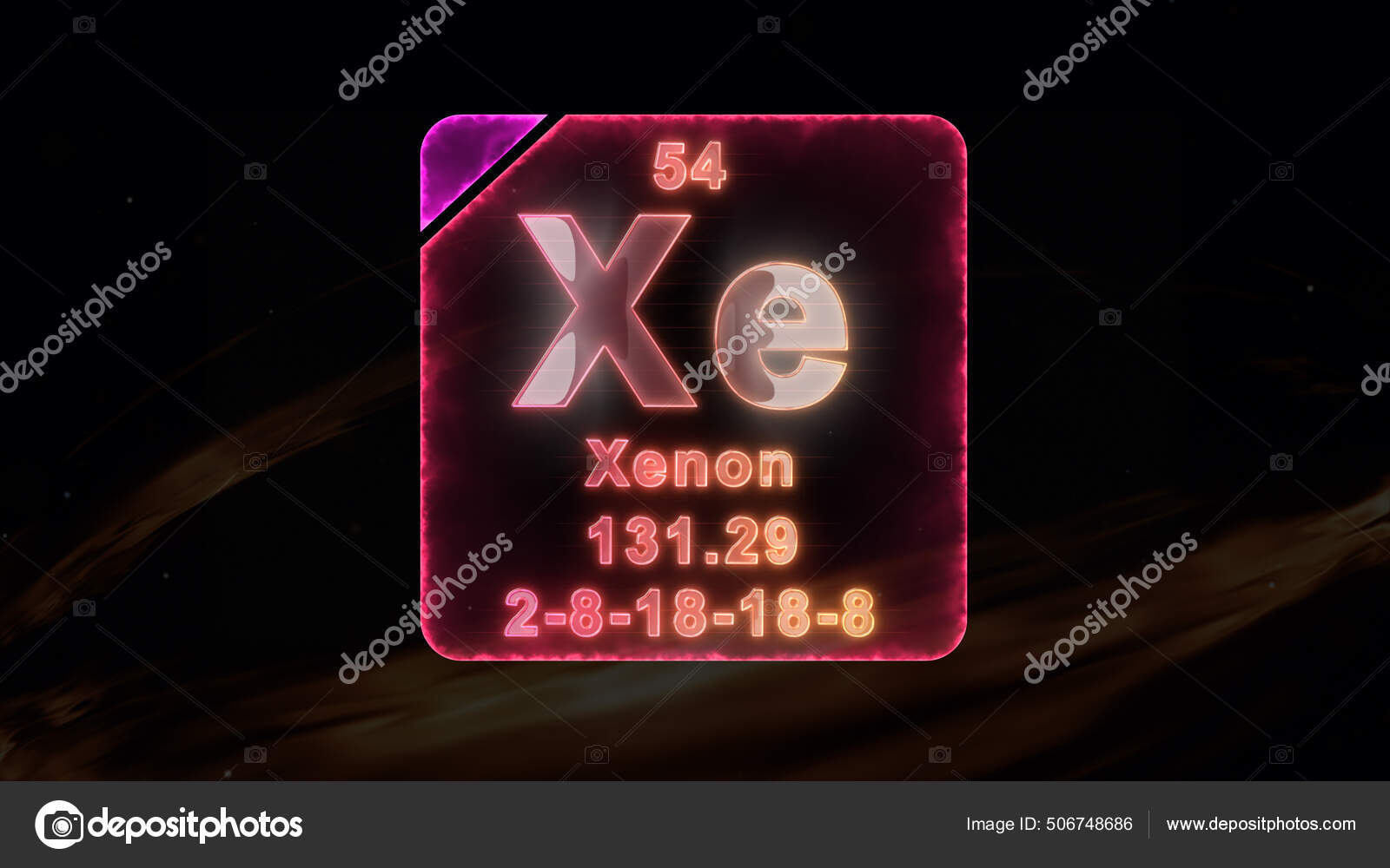 Xenon Periodic Table Background