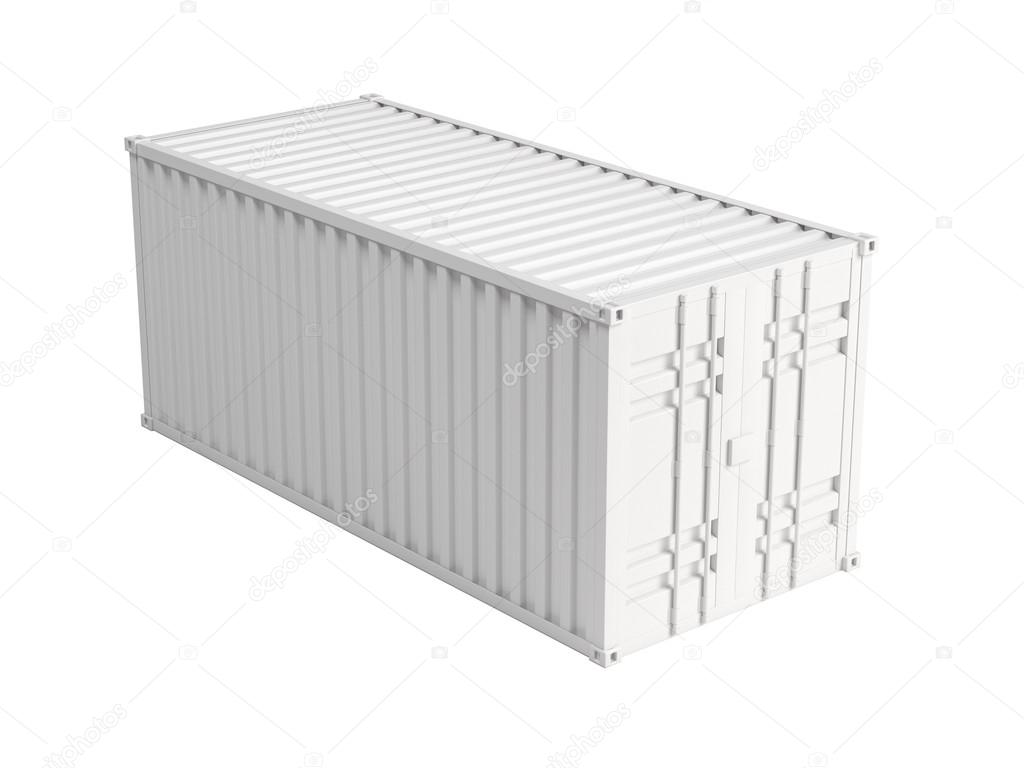 White cargo blank container — Stock Photo © NikolayN #56811033