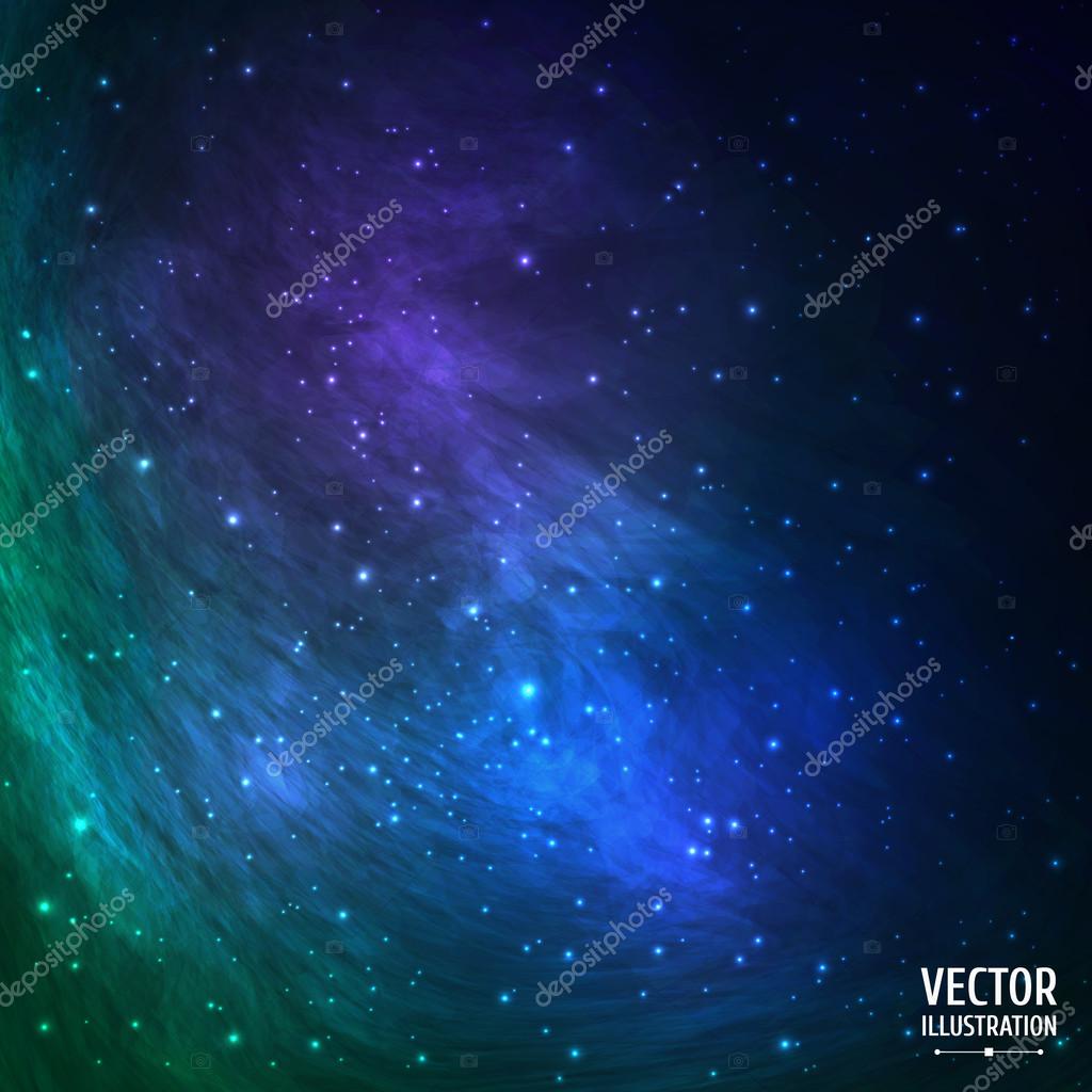 Colorful Green and Blue Cosmic Background Stock Vector Image by ...